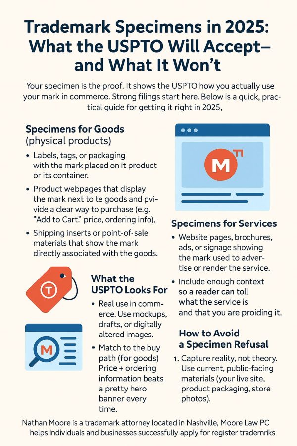 Trademark Specimens in 2025: What the USPTO Will Accept—and What It Won ...